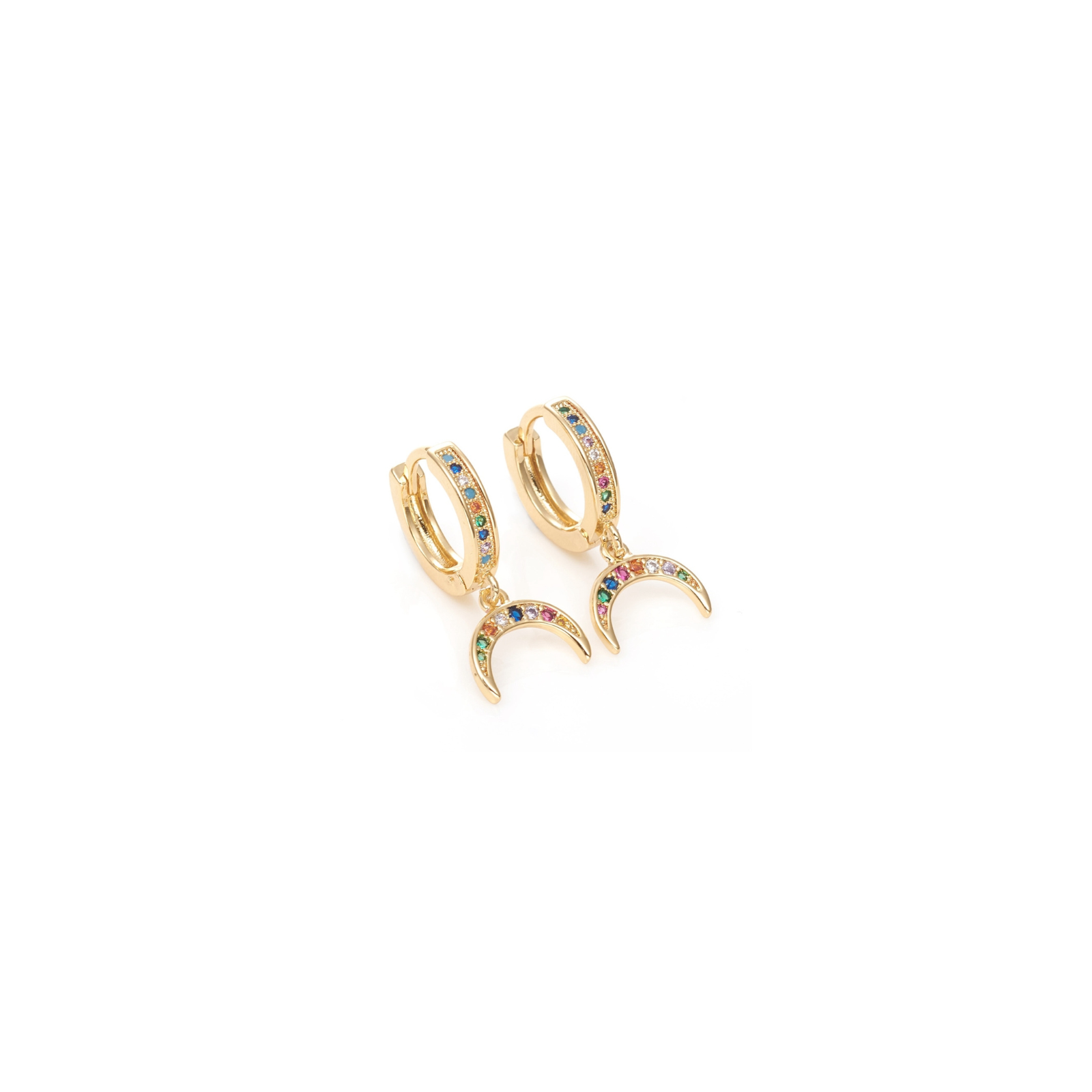 Luna Pavé Huggie Hoops – skye and rocket